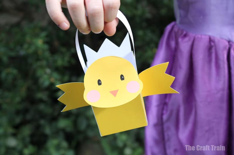 Printable Easter Chick Basket - The Craft Train