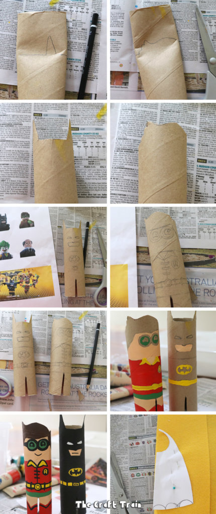Paper Roll Batman and Robin - The Craft Train
