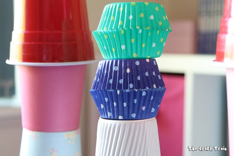Paper cup and plate construction set - The Craft Train
