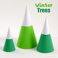 Winter trees paper craft - The Craft Train