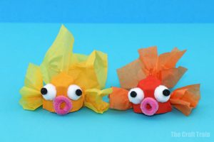 Egg carton goldfish craft - The Craft Train