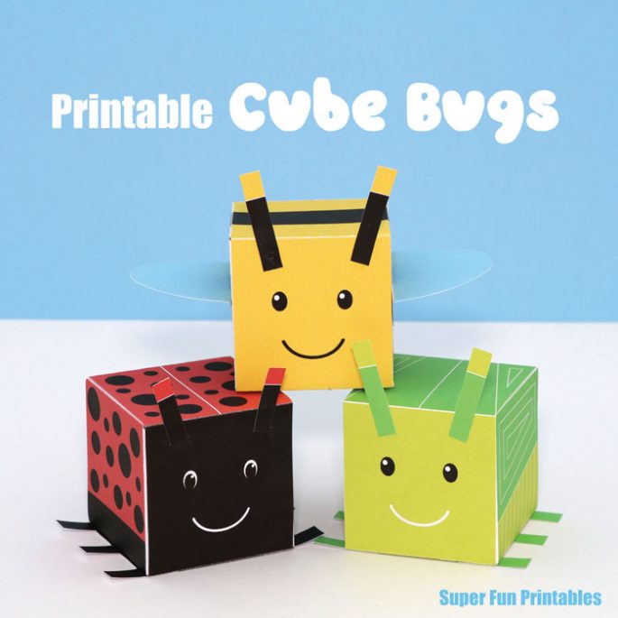 3D cube bugs paper craft - The Craft Train