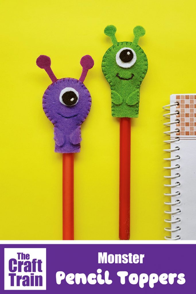 Pencil topper monster craft - The Craft Train