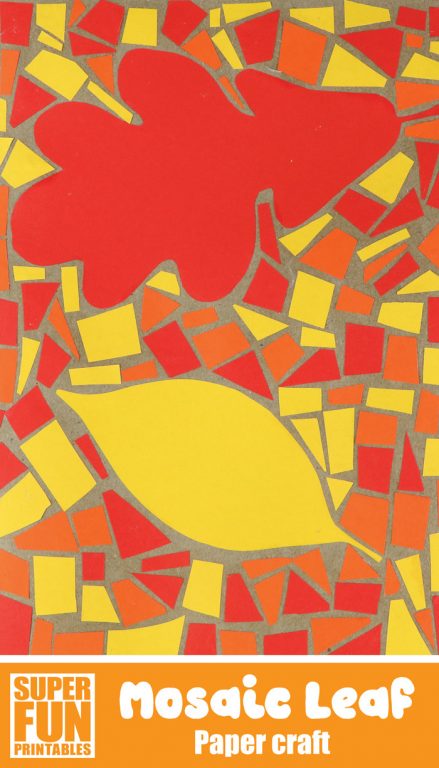 Paper mosaic Autumn art project - The Craft Train