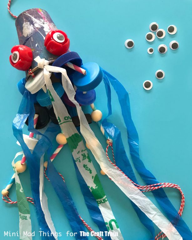 Recycled plastic squid craft - The Craft Train