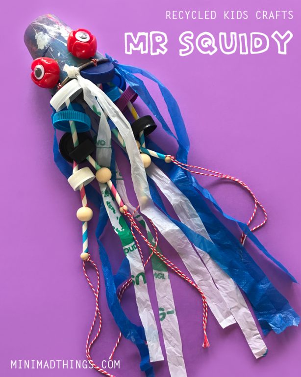 Recycled plastic squid craft - The Craft Train
