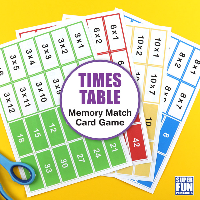 Times Table Memory Match Game The Craft Train Times Table Memory Match Game The Craft Train