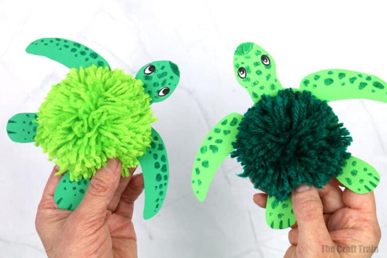 Yarn turtle craft - The Craft Train