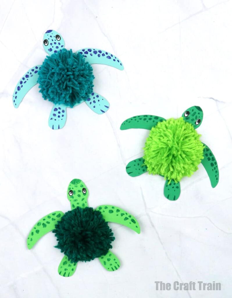 Yarn turtle craft - The Craft Train