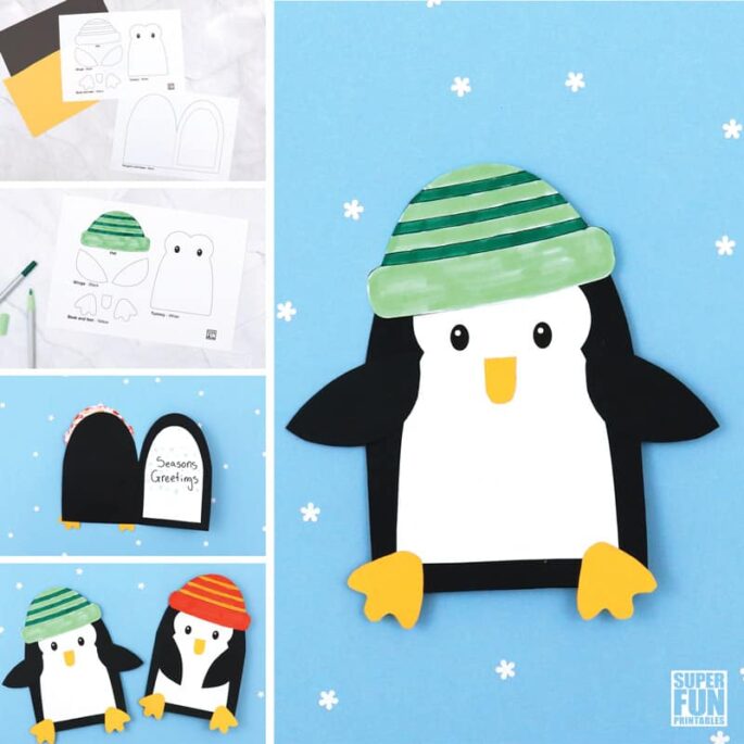 Penguin card - The Craft Train
