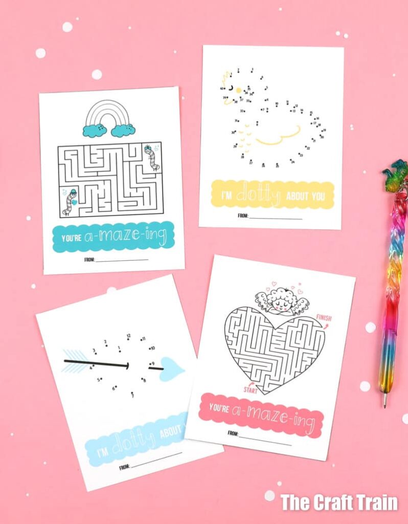 Printable valentine puzzle cards - The Craft Train
