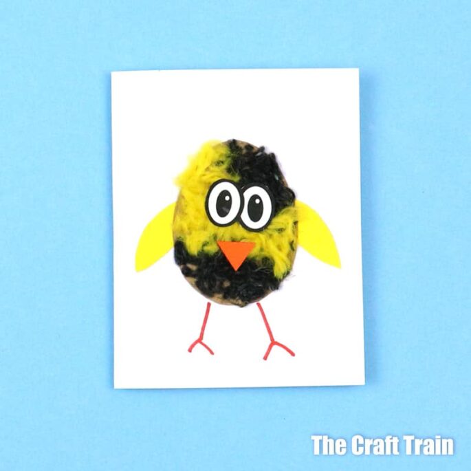 Fluffy chick Easter cards - The Craft Train