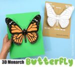 3D monarch butterfly paper craft - The Craft Train