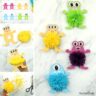 Yarn monsters made with pom poms - The Craft Train