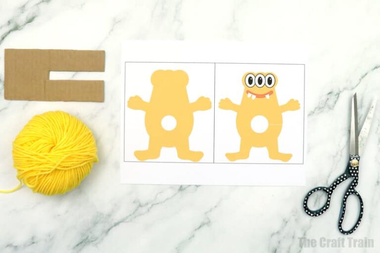 Yarn monsters made with pom poms - The Craft Train