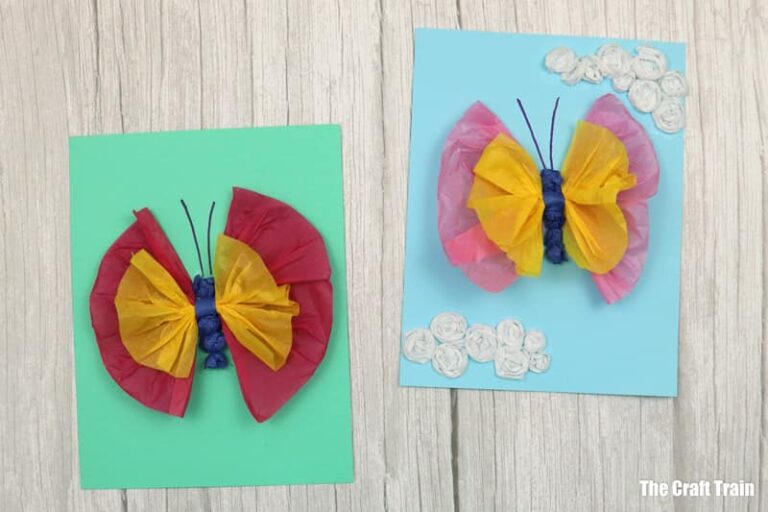 Tissue butterfly art - The Craft Train