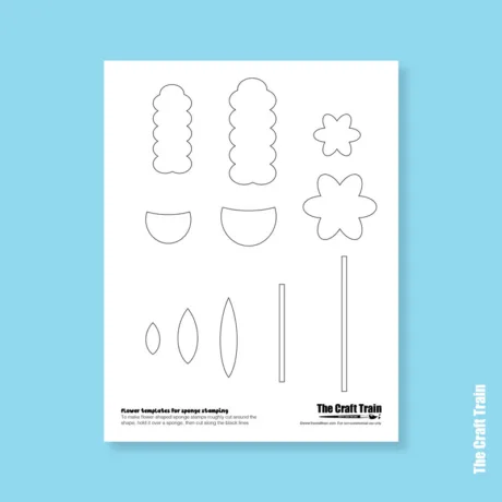 sponge flower printing - The Craft Train