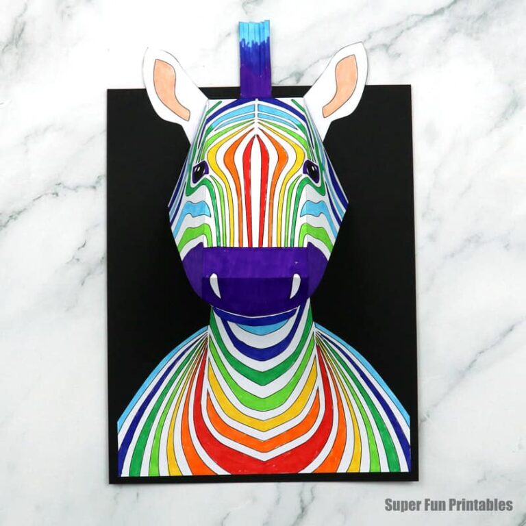 3D zebra craft - The Craft Train