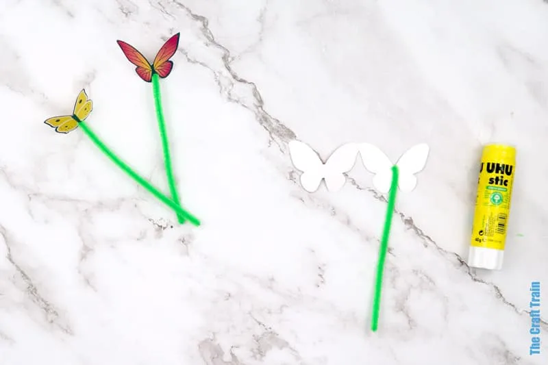 Printable butterfly garden craft - The Craft Train
