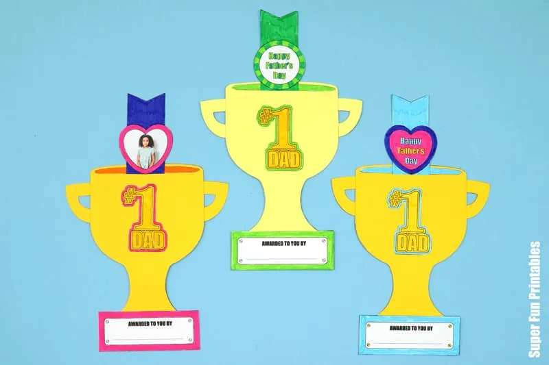 Fathers Day Trophy card - The Craft Train