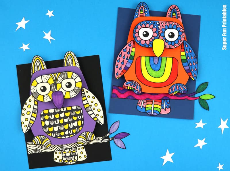 3D Owl Doodle Art - The Craft Train