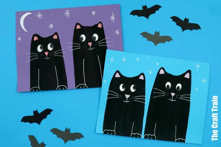 Black Cat Scrape Art - The Craft Train