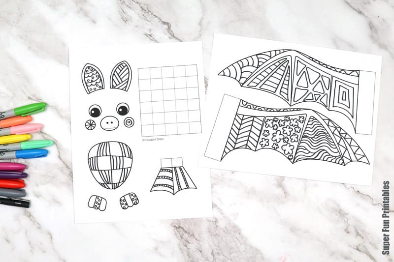3D Bat Doodle Art - The Craft Train